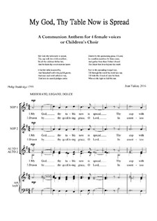 My God, thy table now is spread by J. Yakkey - sheet music on MusicaNeo