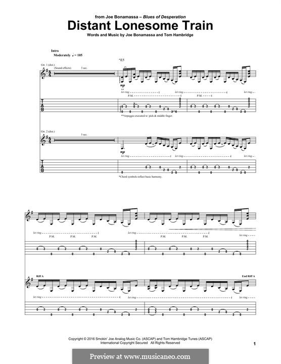 Distant Lonesome Train by J. Bonamassa, T. Hambridge on MusicaNeo