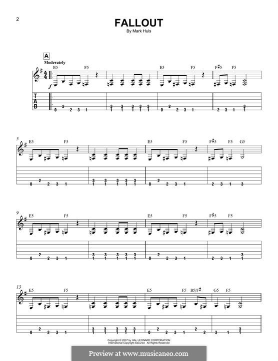 Fallout by M. Huls - sheet music on MusicaNeo