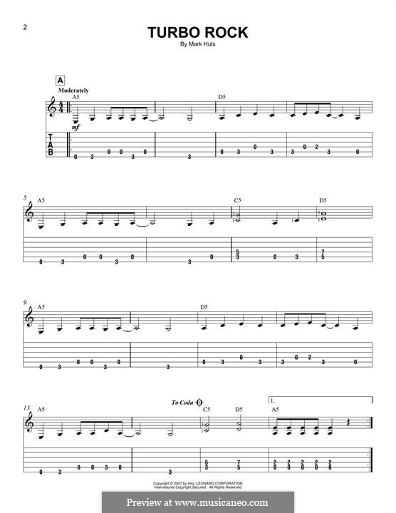 Turbo Rock by M. Huls - sheet music on MusicaNeo