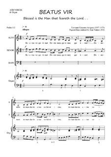 Beatus Vir - a baroque work by G.G. Arrigoni - sheet music on MusicaNeo