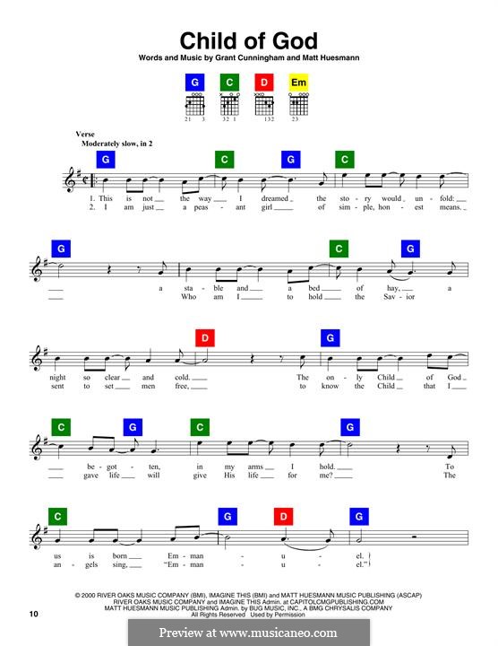 Child of God (Amy Grant) by G. Cunningham, M. Huesmann on MusicaNeo