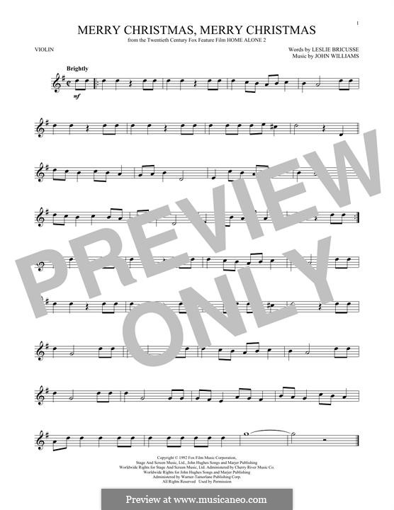 Merry Christmas, Merry Christmas by J. Williams - sheet music on MusicaNeo