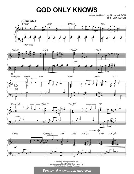 God Only Knows (The Beach Boys) by B. Wilson, T. Asher on MusicaNeo