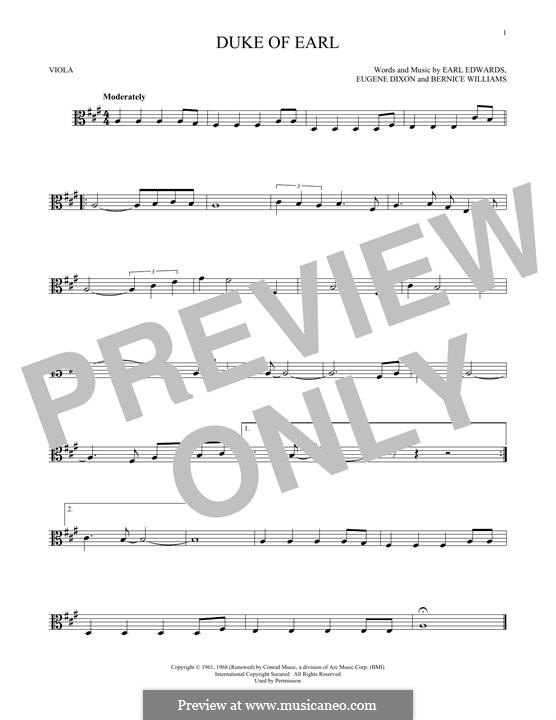 Duke of Earl by B. Williams, E. Edwards, E. Dixon on MusicaNeo