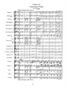 No.4 Russian Dance (Trepak) (The Nutcracker. Suite, TH 35 Op.71a) by P. Tchaikovsky on MusicaNeo