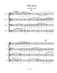 Tebe poem by H. Tsanov - sheet music on MusicaNeo