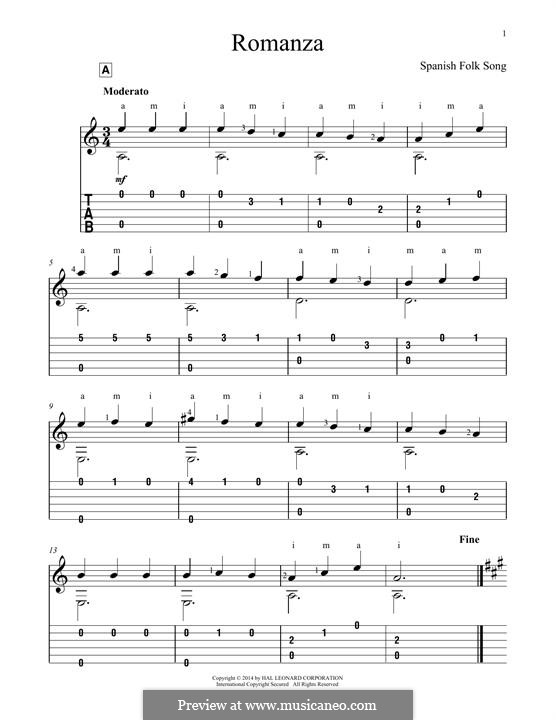 Romanza by folklore - sheet music on MusicaNeo