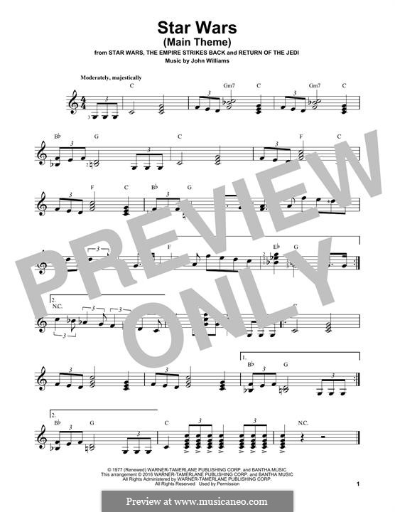 Star Wars (Main Theme) by J. Williams - sheet music on MusicaNeo