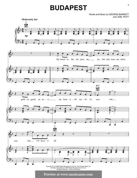 Budapest by J. Pott, G.E. Barnett - sheet music on MusicaNeo