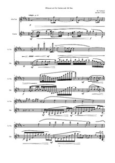 Obtuser air for Guitar and alt sax, NVWV 1069B by M. Verheul on MusicaNeo