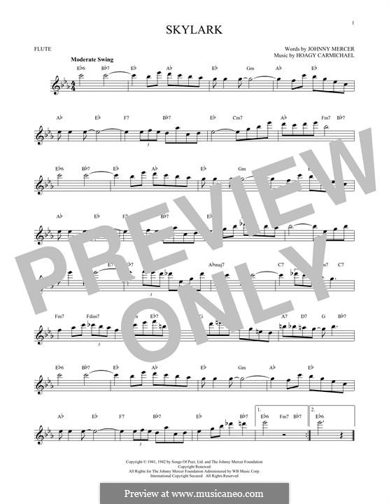Skylark by H. Carmichael - sheet music on MusicaNeo