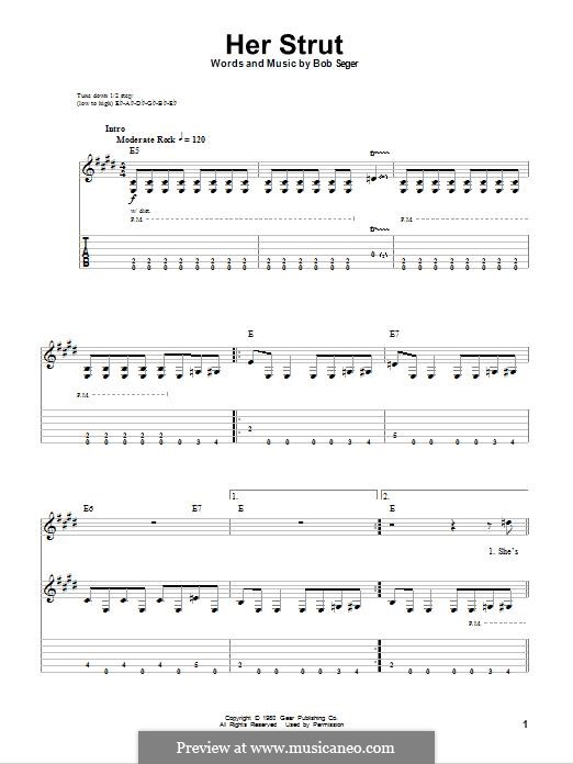 Her Strut by B. Seger - sheet music on MusicaNeo