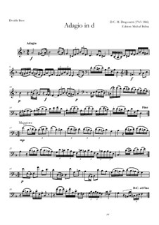Adagio in d by D. Dragonetti - sheet music on MusicaNeo