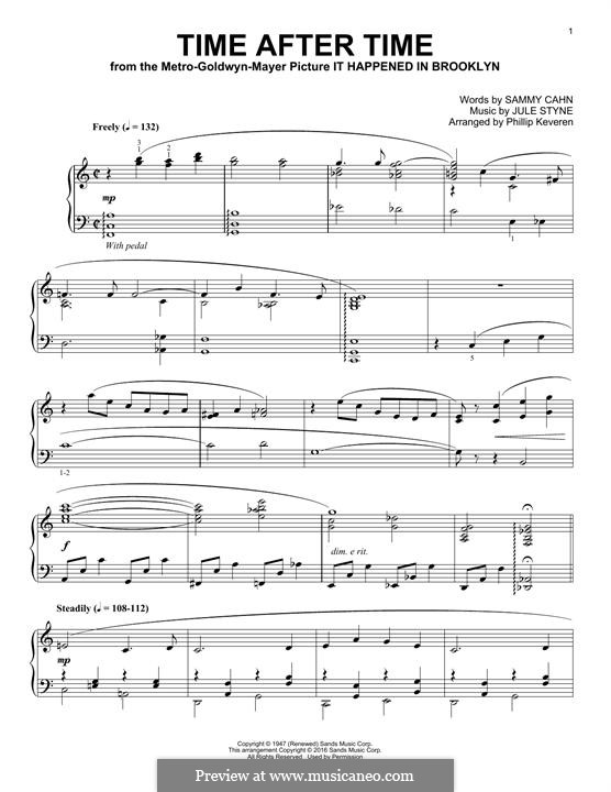 Time After Time (Frank Sinatra) by J. Styne - sheet music on MusicaNeo
