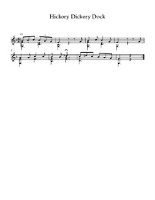 Hickory Dickory Dock by folklore - sheet music on MusicaNeo