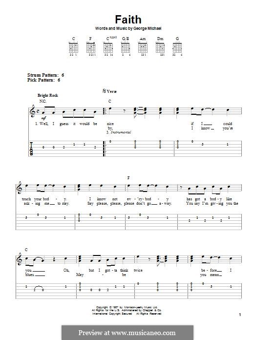 Faith by G. Michael - sheet music on MusicaNeo