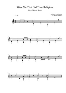 Give Me That Old Time Religion by folklore - sheet music on MusicaNeo