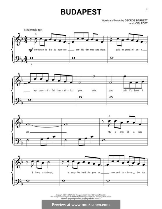 Budapest by J. Pott, G.E. Barnett - sheet music on MusicaNeo