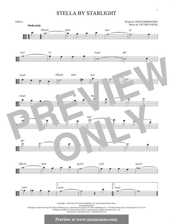 Stella By Starlight by V. Young - sheet music on MusicaNeo