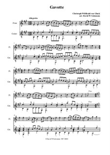 Gavotte in A Major by C.W. Gluck - sheet music on MusicaNeo