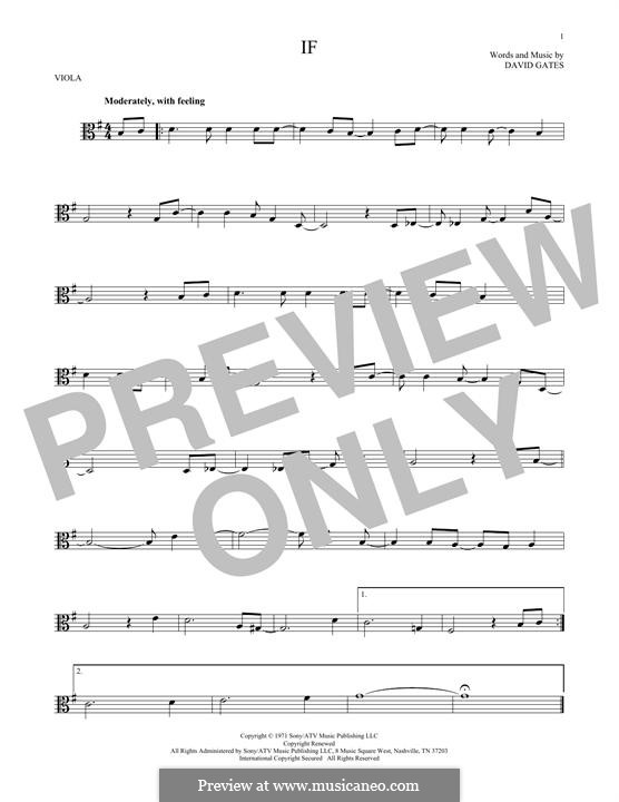 If (Bread) by D. Gates - sheet music on MusicaNeo