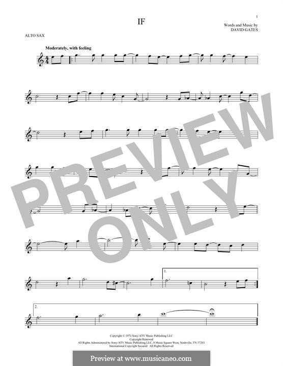 If (Bread) by D. Gates - sheet music on MusicaNeo