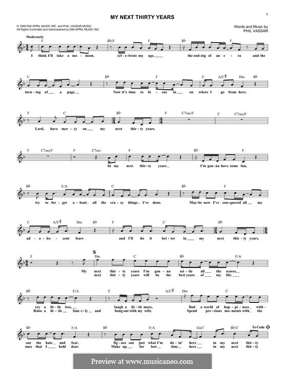 My Next Thirty Years by P. Vassar - sheet music on MusicaNeo My Next Thirty Years by P. Vassar - sheet music on MusicaNeo