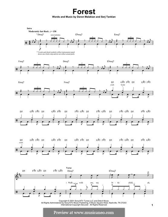 Forest (System of a Down) by D. Malakian, S. Tankian on MusicaNeo