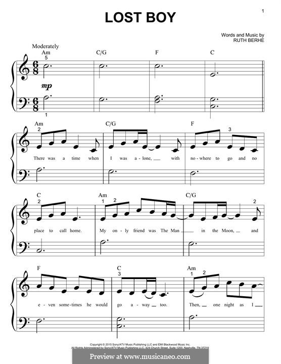 Lost Boy by R. Berhe - sheet music on MusicaNeo