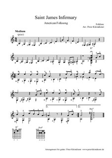 Saint James Infirmary by folklore - sheet music on MusicaNeo