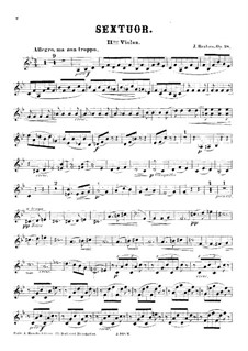 String Sextet No.1 in B Flat Major, Op.18 by J. Brahms on MusicaNeo