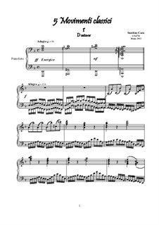 Five Classical Movements for Piano, CS170 by S. Cara on MusicaNeo