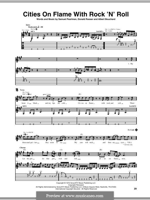 Cities on Flame with Rock 'n' Roll (Blue Oyster Cult) by A. Bouchard, D ...