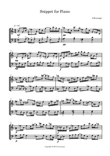 Snippet for Piano by S. Boussuge - free download on MusicaNeo
