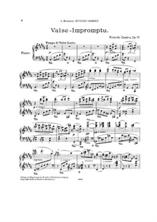 Valse-Impromptu, Op.17 by R. Castro - sheet music on MusicaNeo