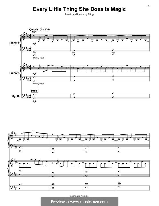 Every Little Thing She Does Is Magic (The Police) by Sting on MusicaNeo