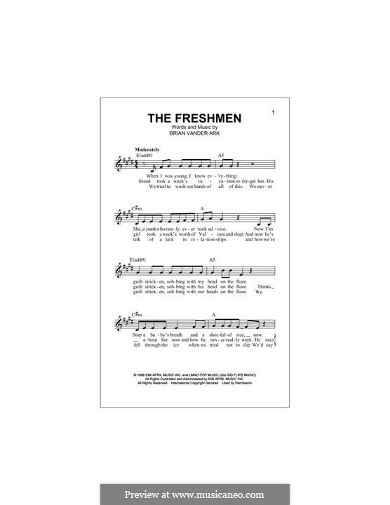 The Freshmen (The Verve Pipe) by B. Vander Ark - sheet music on MusicaNeo