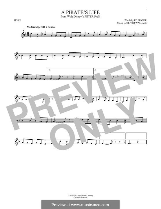 A Pirate's Life by O. Wallace - sheet music on MusicaNeo