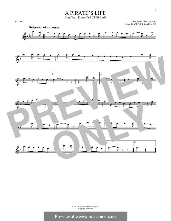 A Pirate's Life by O. Wallace - sheet music on MusicaNeo