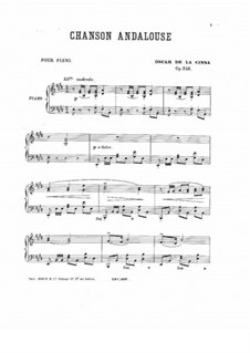 Chanson Andalouse, Op.348 by Ó.d.l. Cinna - sheet music on MusicaNeo