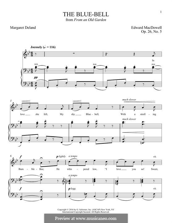 The Blue-Bell by E. MacDowell - sheet music on MusicaNeo