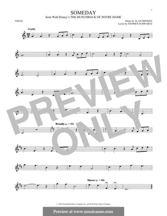 Someday (from Walt Disney's The Hunchback of Notre Dame) by A. Menken ...