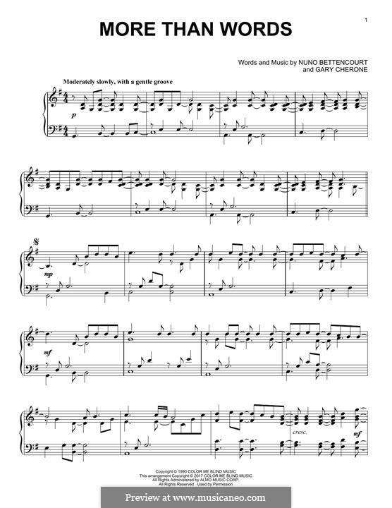 More Than Words (Extreme) by G. Cherone, N. Bettencourt on MusicaNeo