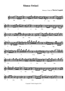 Slonce Swieci by M. Gaggioli - sheet music on MusicaNeo