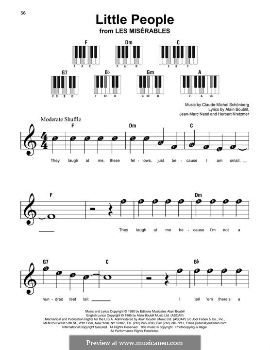 Little People (Les Miserables) by C. Schönberg - sheet music on MusicaNeo