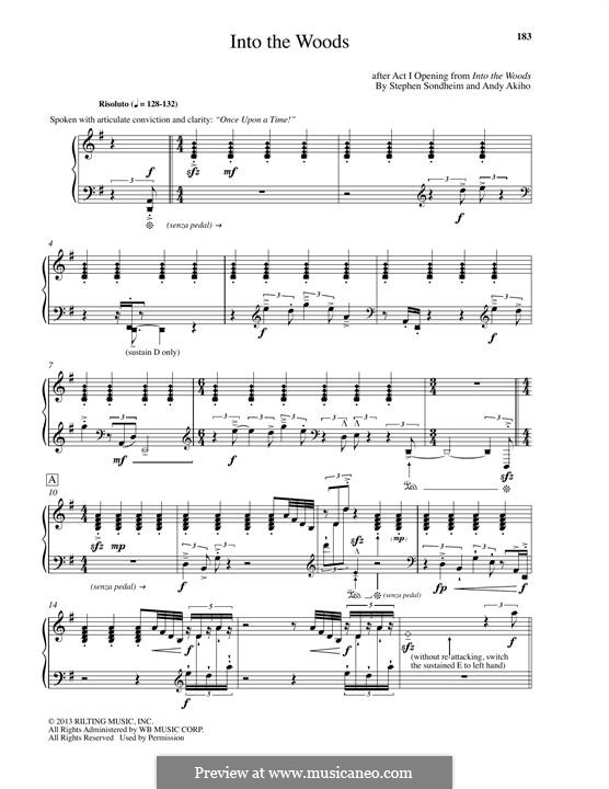 Into the Woods by S. Sondheim - sheet music on MusicaNeo