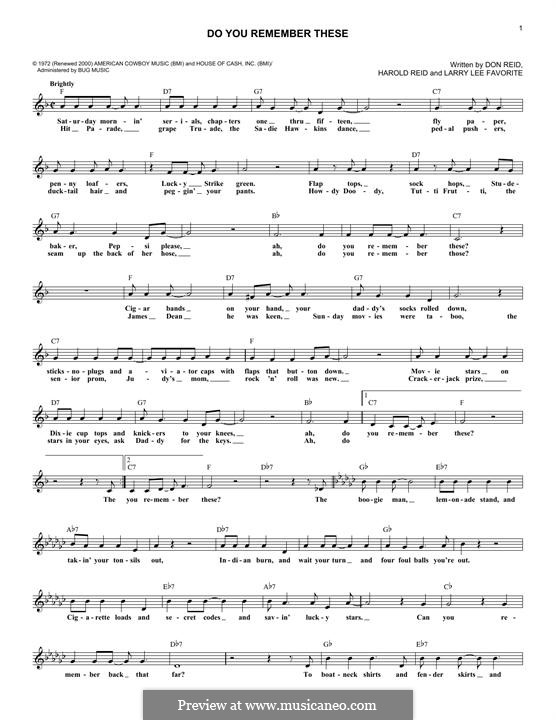 Do You Remember These The Statler Brothers By D Reid H Reid L L