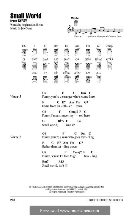 Small World by J. Styne - sheet music on MusicaNeo