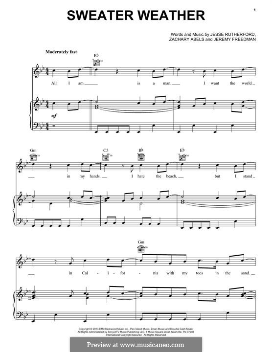 Sweater Weather (The Neighbourhood) by J. Rutherford, Z. Abels, J ...